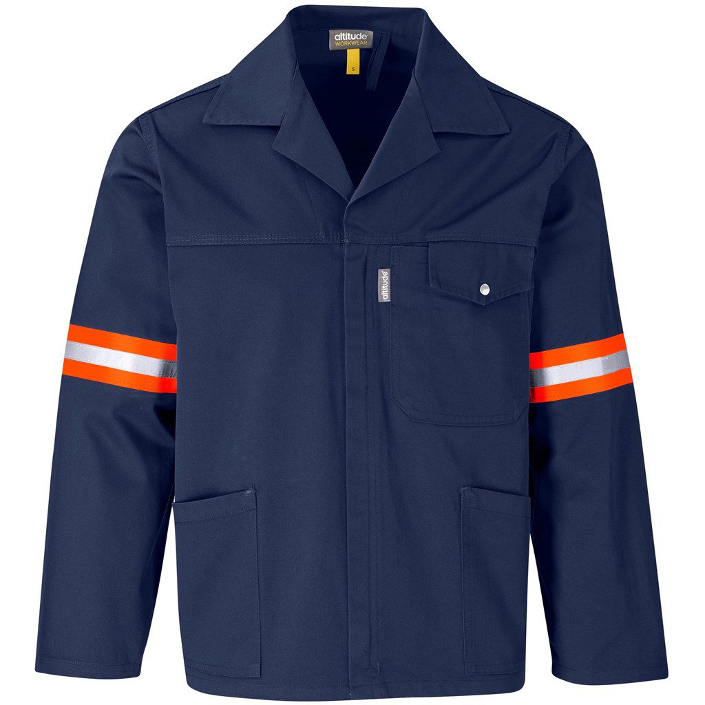 Site Premium Polycotton Jacket - Reflective Arms - Orange Tape ...